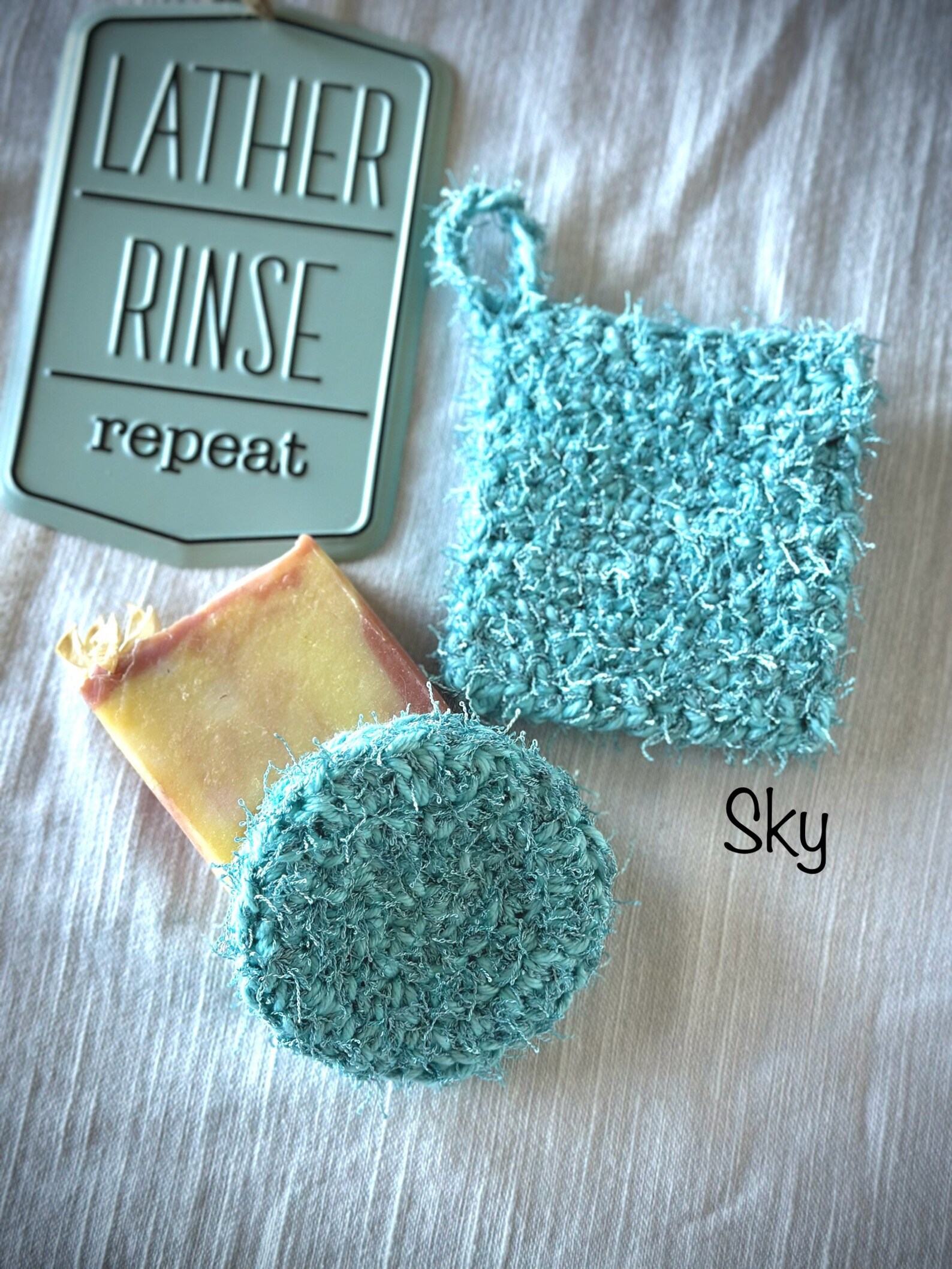 Handmade Crochet Body Scrubby: Cotton Exfoliating Scrubber - Etsy