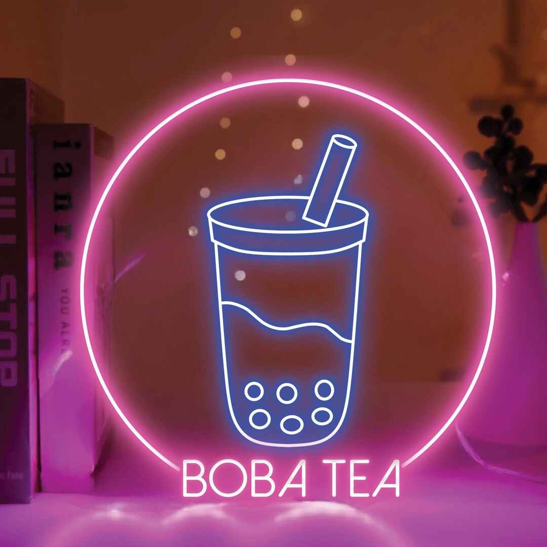 Boba Tea Neon Sign Coffee Bar Shop Wall Decor Bubble Tea Neon Sign Cafe ...