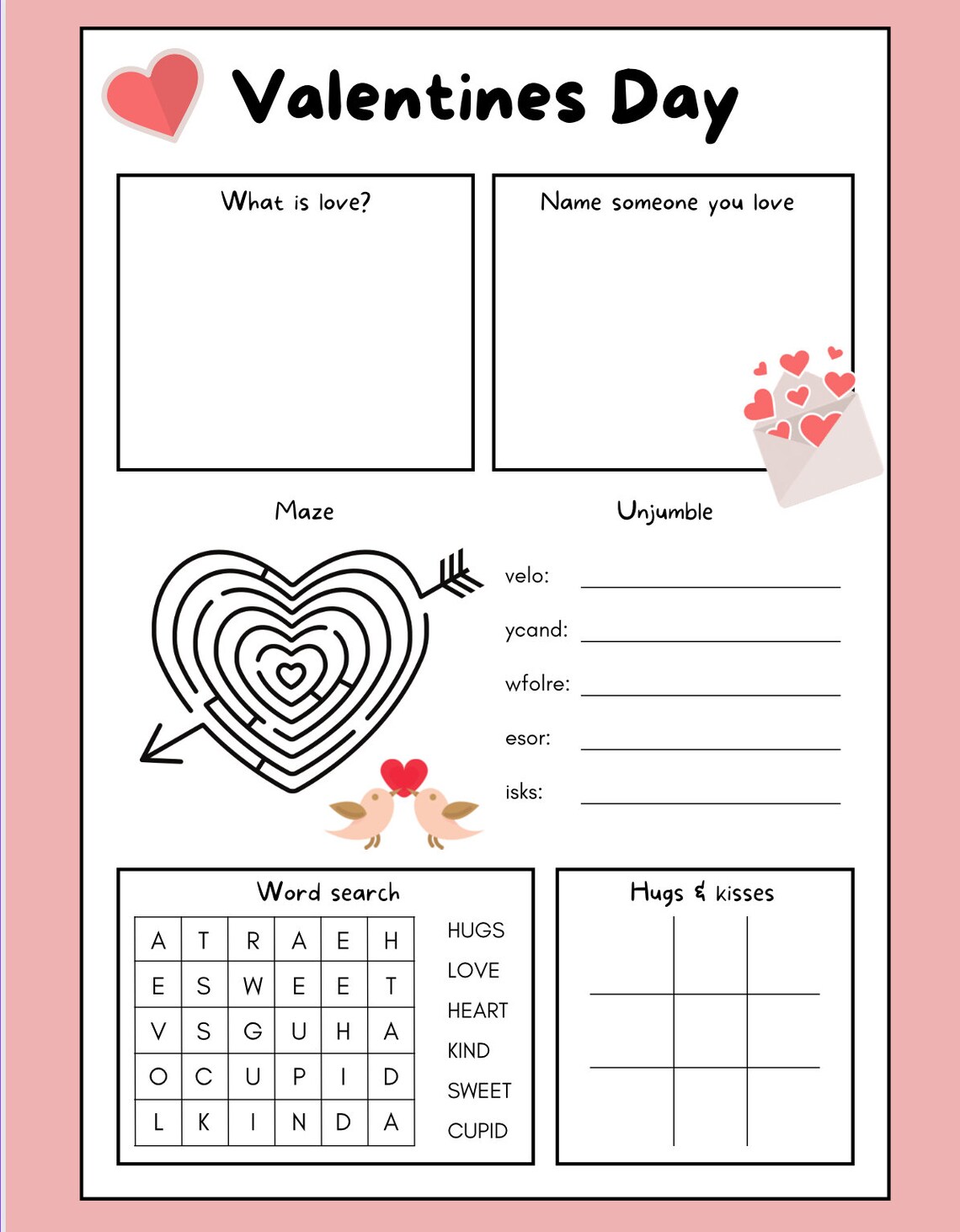 Valentines Day What is Love Activity for Kids Valentines Printable ...