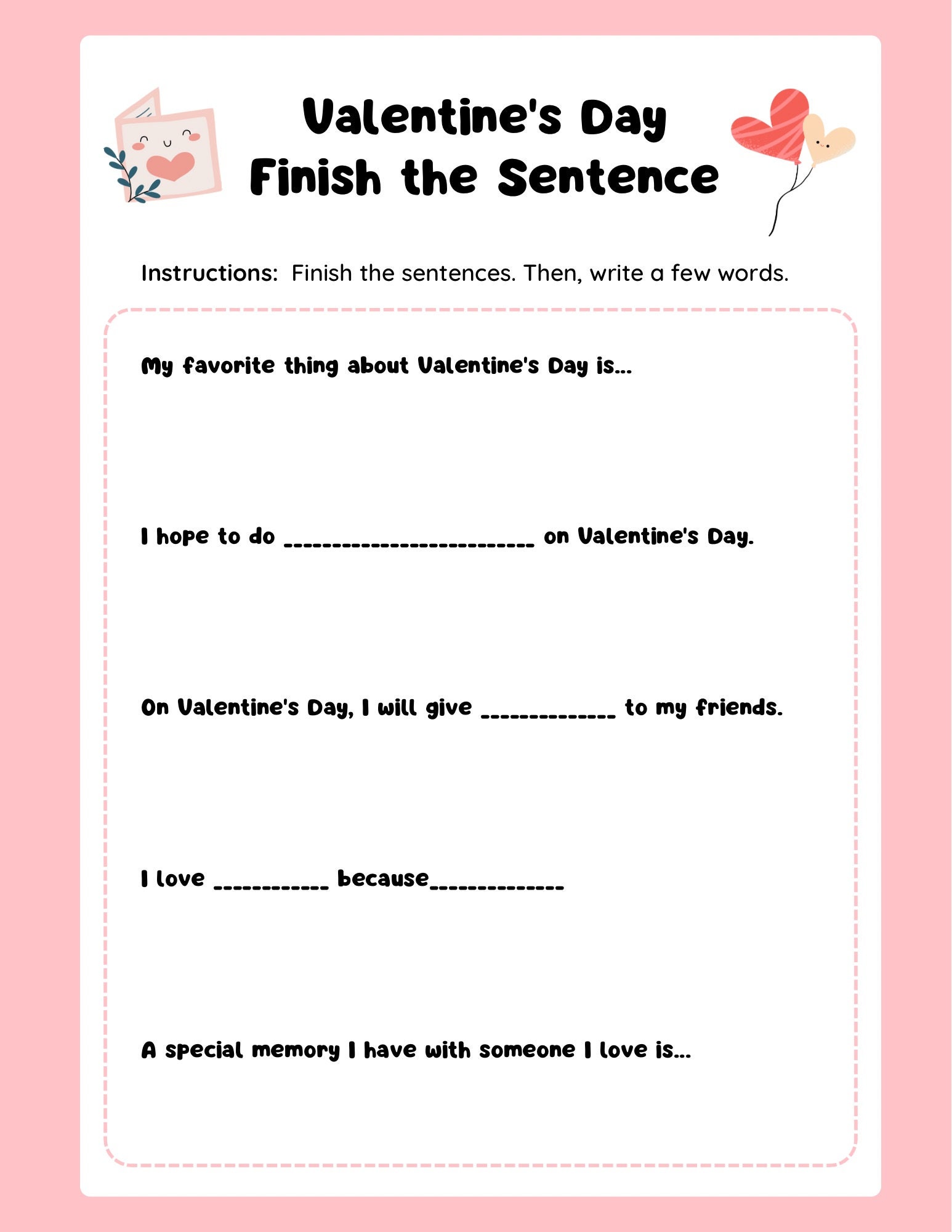 Valentine's Day Worksheet Bundle | Printable Valentines Day Worksheets ...