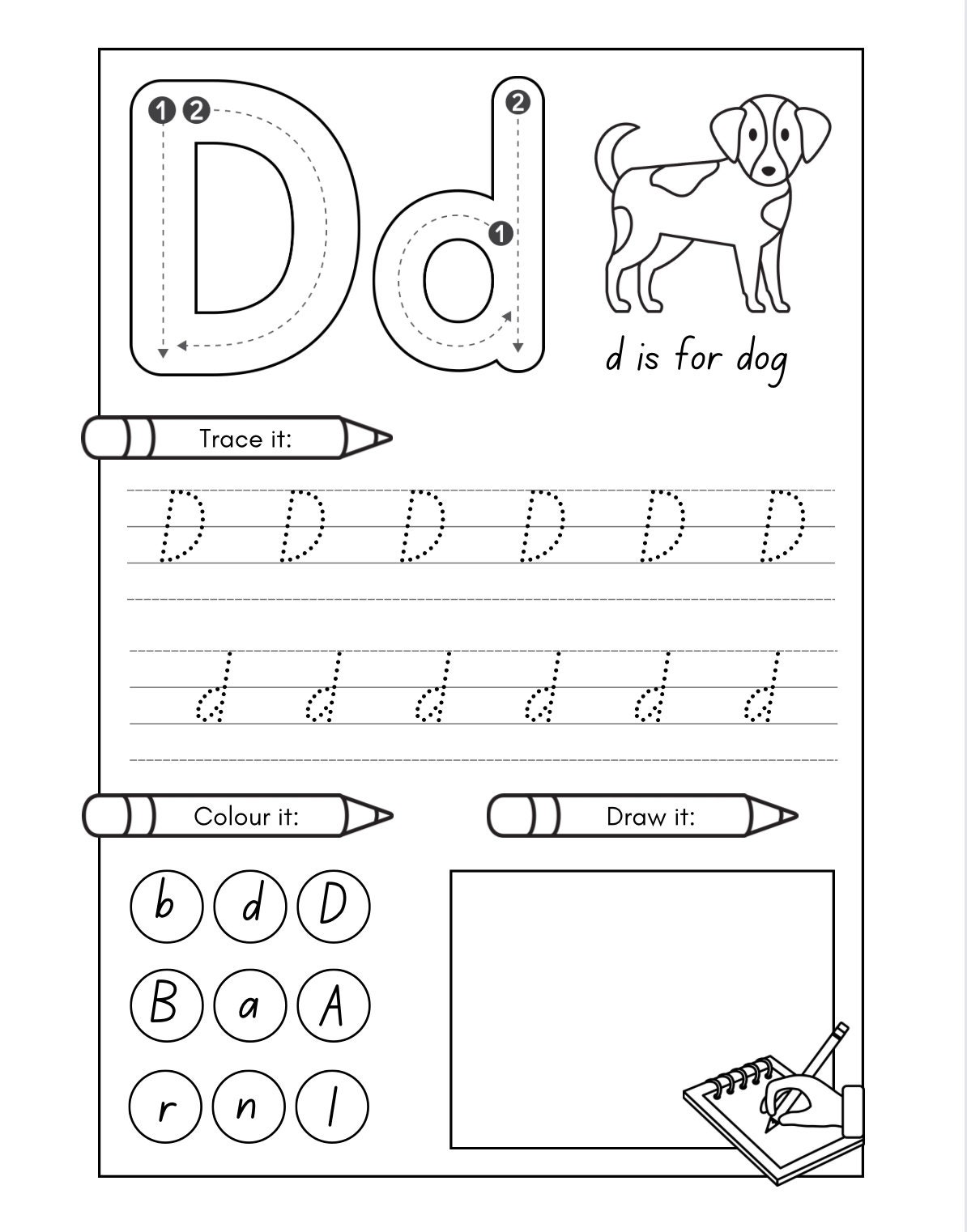 26 Alphabet Letter Tracing With Meanings / Preschool / Kindergarten ...