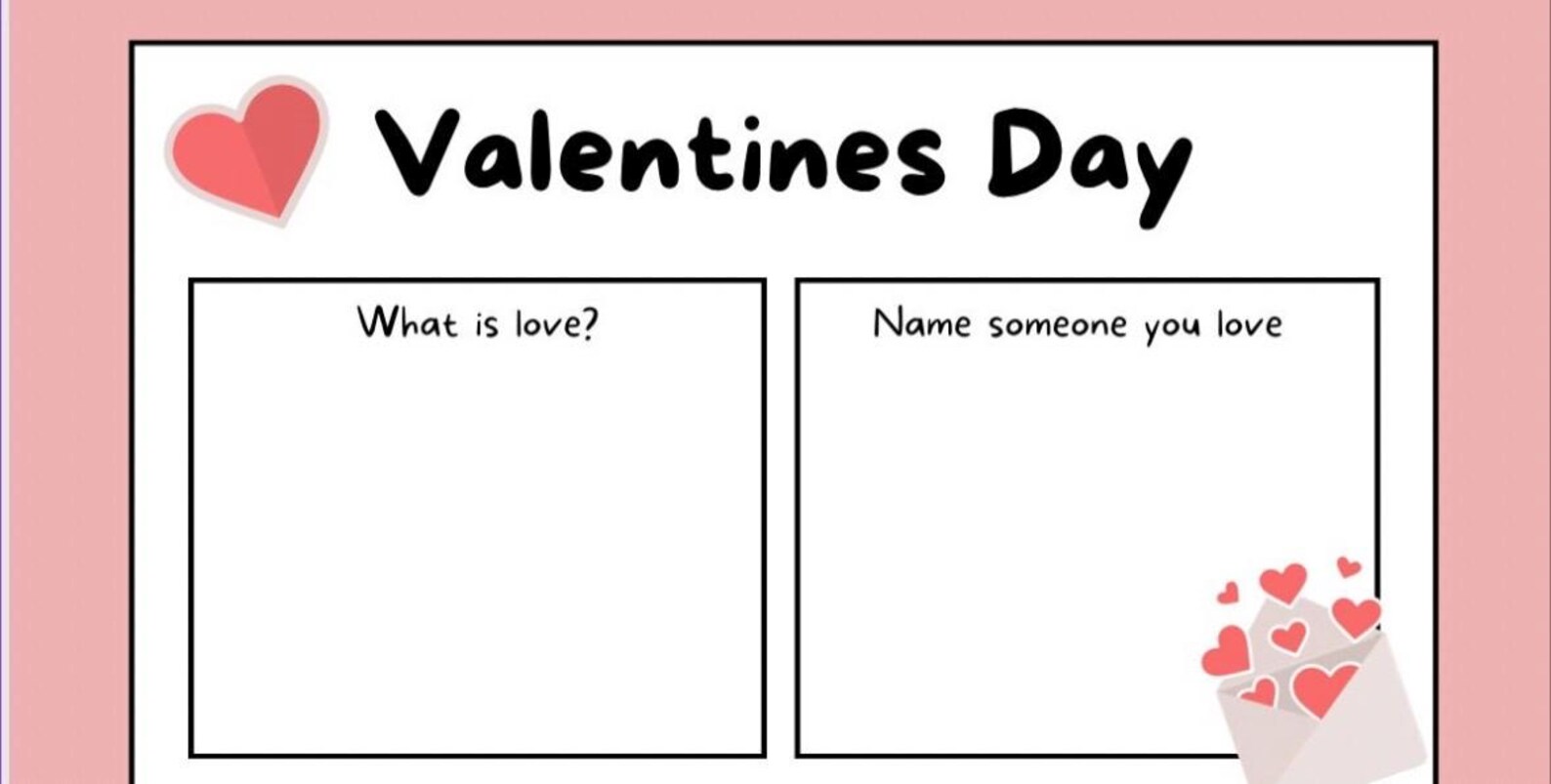 Valentines Day What is Love Activity for Kids Valentines Printable ...