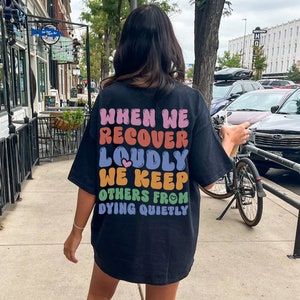 Recover Loudly Shirt, Sobriety Tshirt, Addiction Recovery Shirt, AA T ...