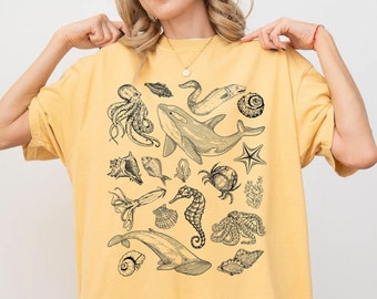 Sea Animal Shirt, Gift for Nature, Sealife Shirt, Ocean Animal Shirt ...