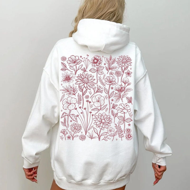 Flower Hoodie - Etsy