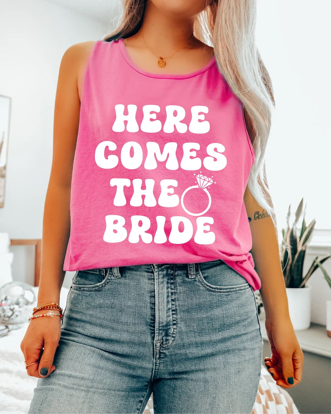 Retro Disco Bachelorette Party Tank Tops, Disco Bride Tank Top, Bride ...