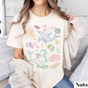Sea Animal Shirt, Gift for Nature, Sealife Shirt, Ocean Animal Shirt ...