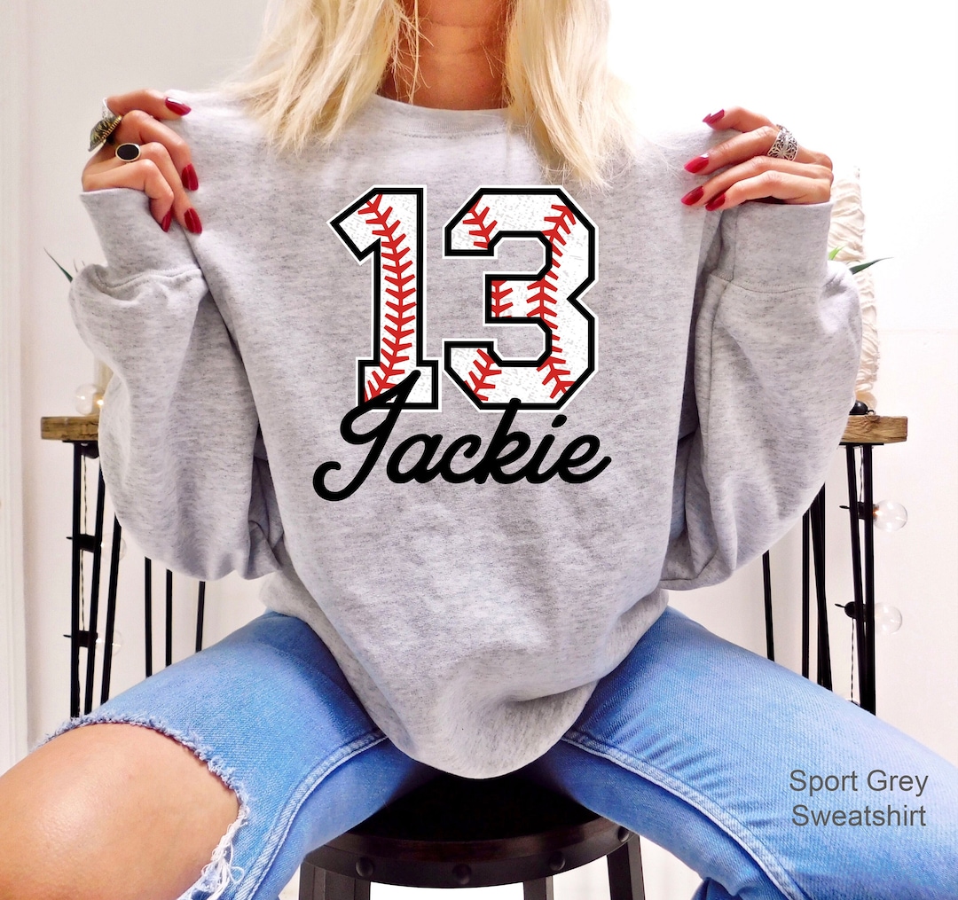 Custom Baseball Jersey Sweatshirt, Peronalized Baseball Sweatshirt ...