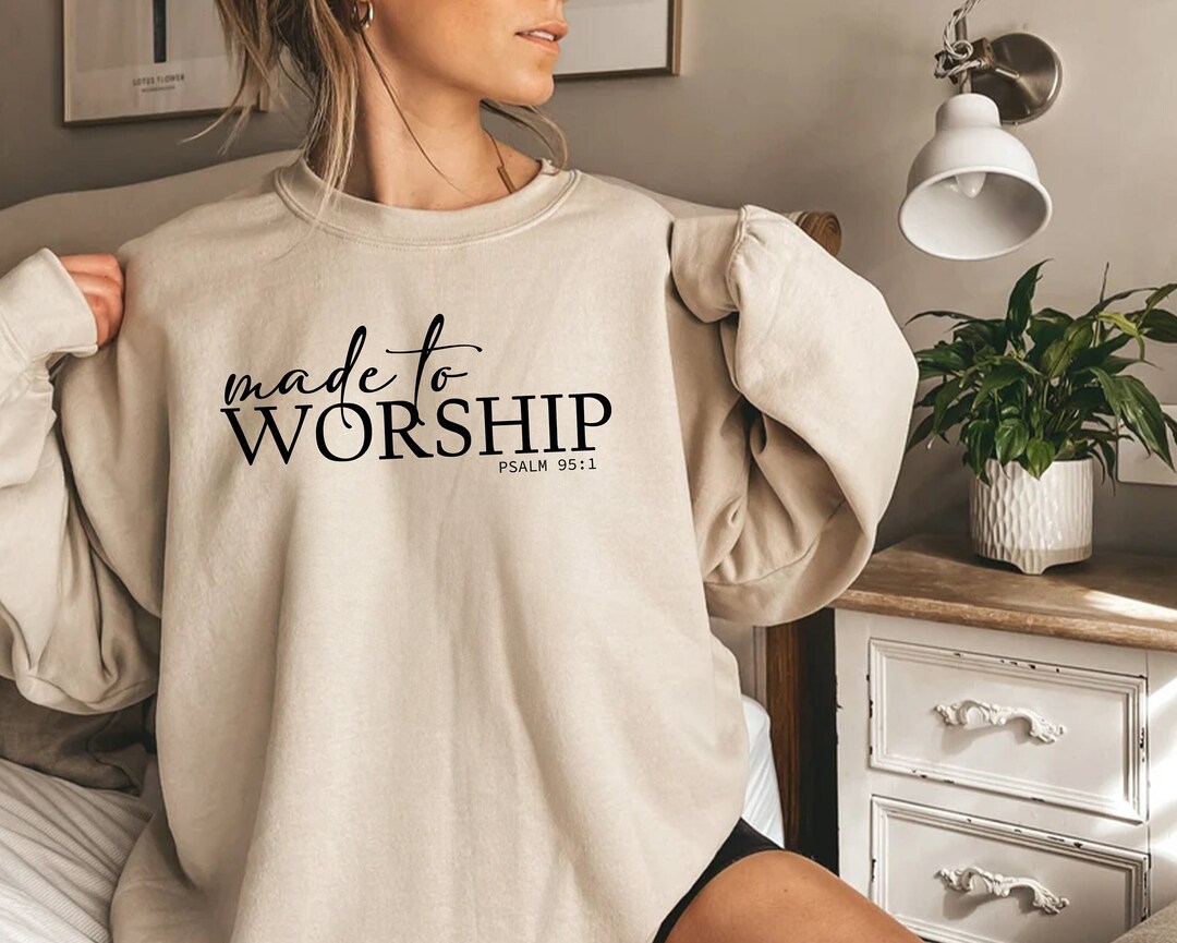Made to Worship Sweatshirt, Christian Sweatshirt,minimal Christian ...