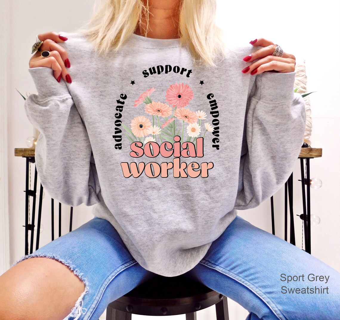 School Social Worker Sweatshirt, Retro Social Work Shirt, Social Worker ...