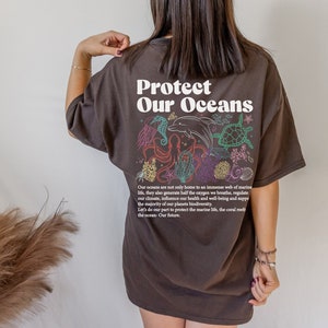 Protect Our Oceans Tshirt, Shark Shirt, Save the Ocean Shirt, Respect ...