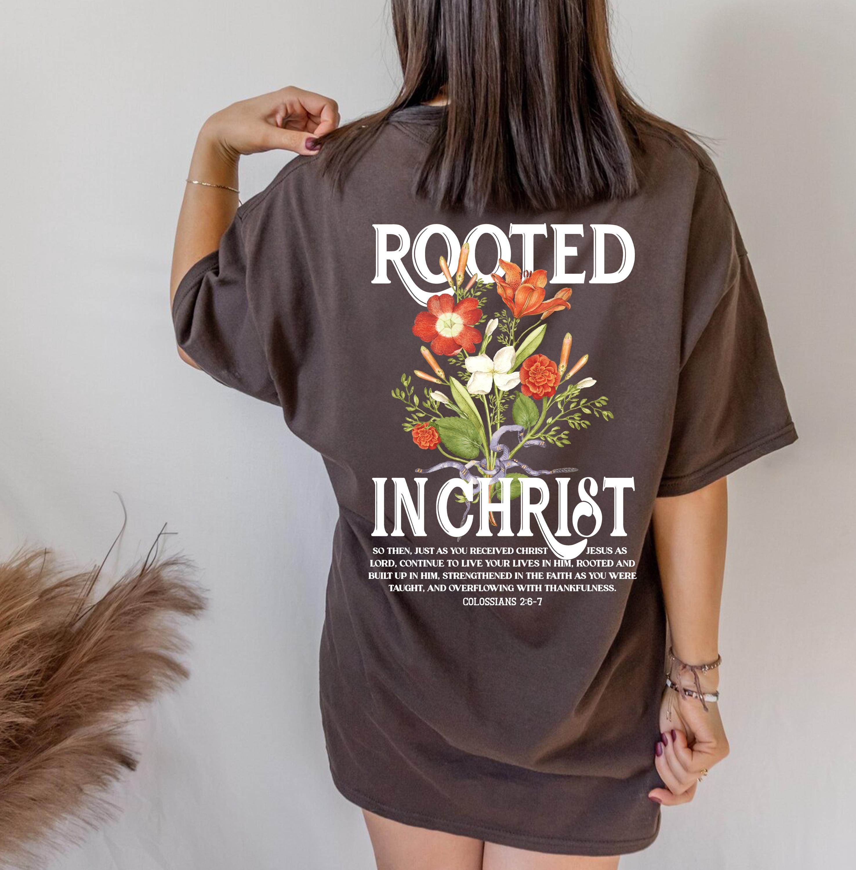 Rooted in Christ Hoodie Christian Sweatshirt Spiritual Sweatshirt Faith ...