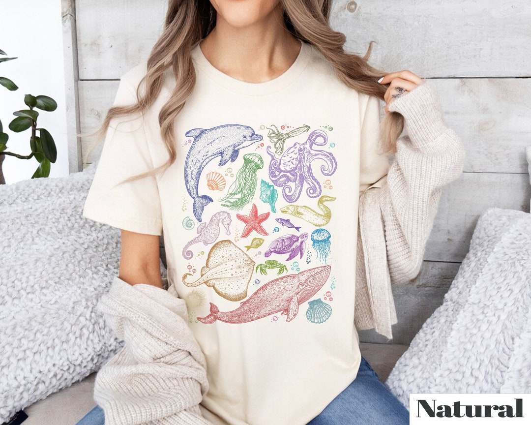 Sea Animal Shirt, Gift for Nature, Sealife Shirt, Ocean Animal Shirt ...