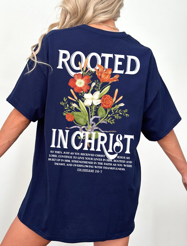 Rooted in Christ Hoodie Christian Sweatshirt Spiritual Sweatshirt Faith ...