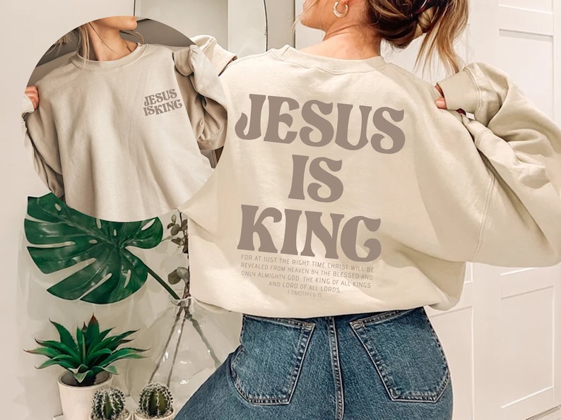 Jesus is King T Shirt, Jesus Hoodie, Christian Apperal, Christian Merch ...