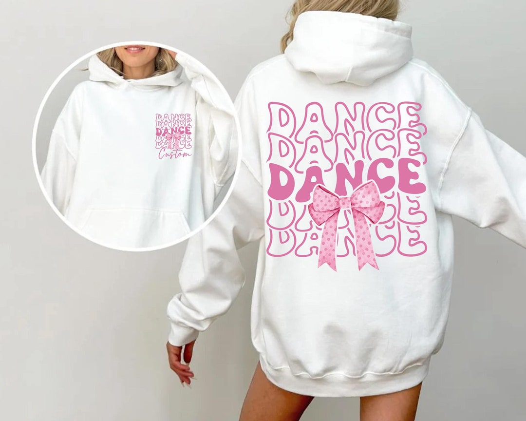 Personalized Dance Bow Sweatshirt, Custom Coquette Dancer Hoodie, Gift ...