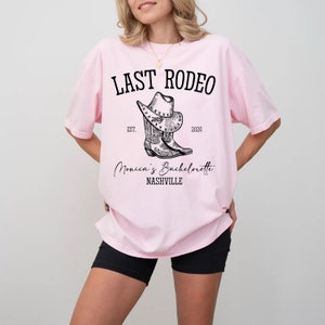Last Rodeo Bachelorette Shirt, Western Bridal Party Shirt, Custom ...