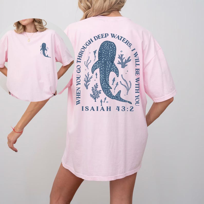 Whale Shark Tshirt, Beachy Shirt, Shark Shirt, Jesus T-shirt, Beachy ...