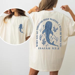 Whale Shark Tshirt, Beachy Shirt, Shark Shirt, Jesus T-shirt, Beachy ...