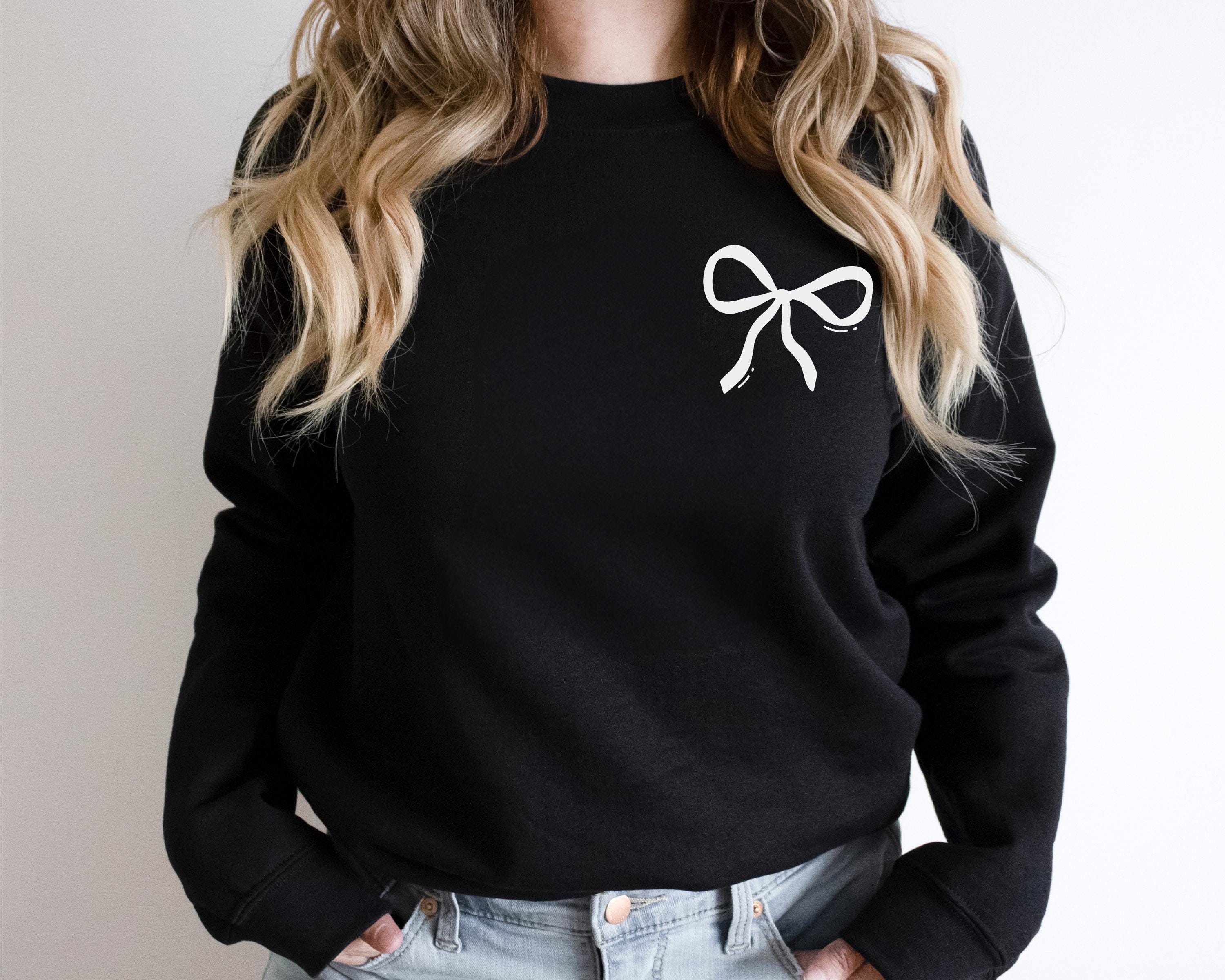 Schleife Kokette Sweatshirt, Schleife Minimalist Rundhalsausschnitt ...