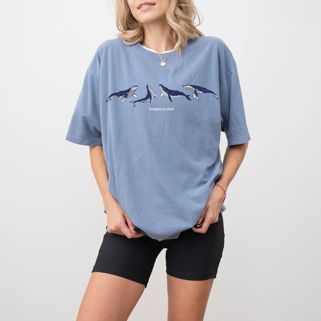 Humpback Whale Tshirt, Comfort Colors Vintage Whale Shirt, Outdoor ...