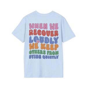 Recover Loudly Shirt, Sobriety Tshirt, Addiction Recovery Shirt, AA T ...