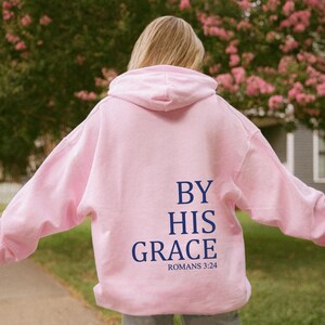 By His Grace Hoodie, Christian Hoodie, Christian Men Gift, Faith ...