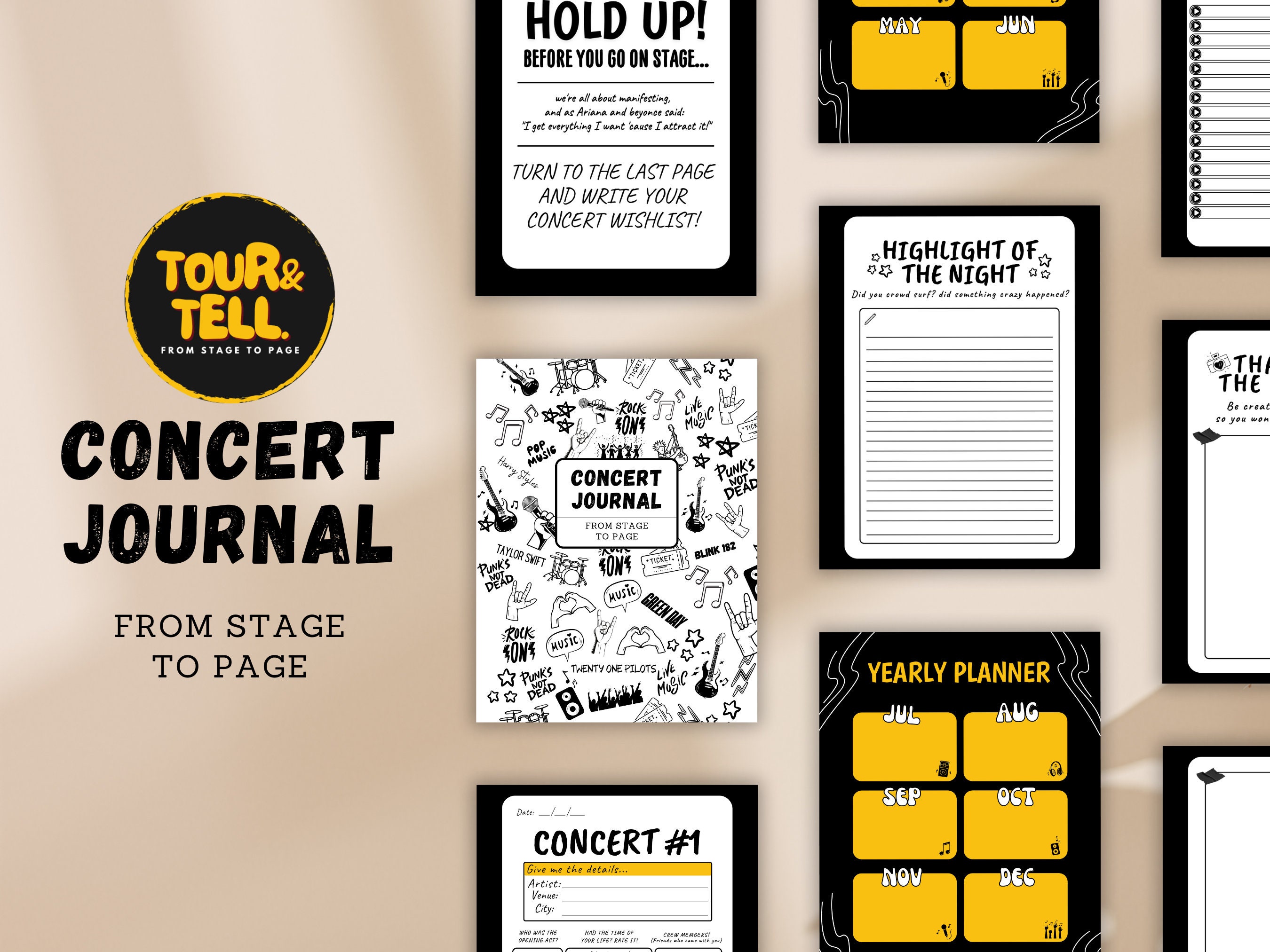 Concert Journal Digital Concert Journal - Etsy