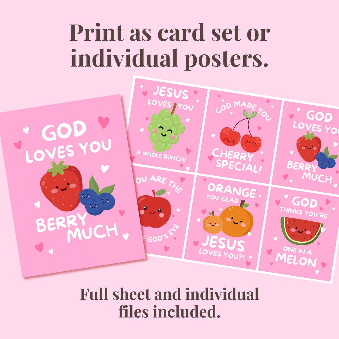 Funny Christian Valentine Printable Set Cute Faith Inspired Valentine ...