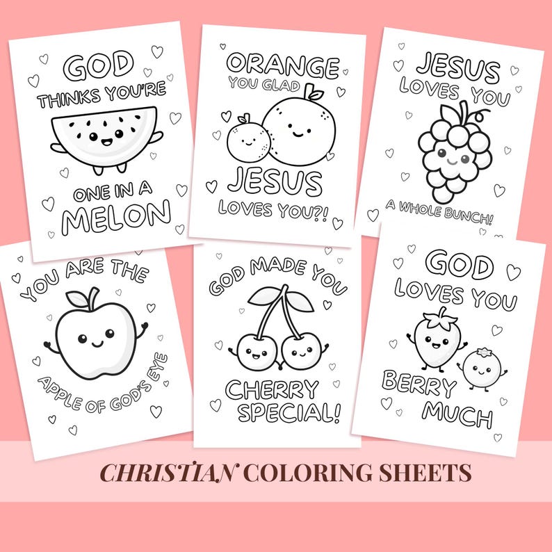 Christian Color Sheets Bible Study Activity for Kids Printable Sunday ...