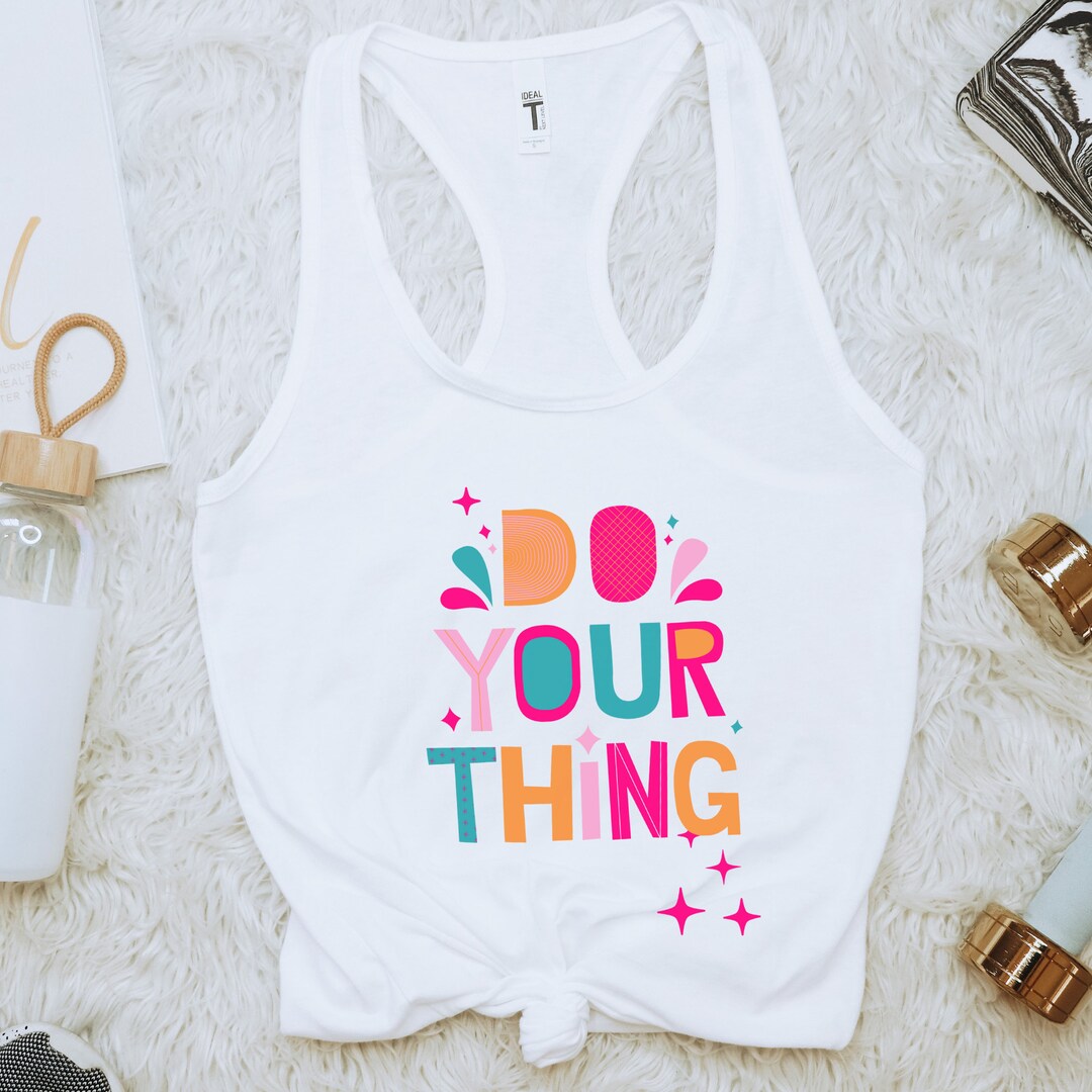 Positive Affirmation Shirt Workout Tank Top Cute Yoga Tank Fun Beach ...