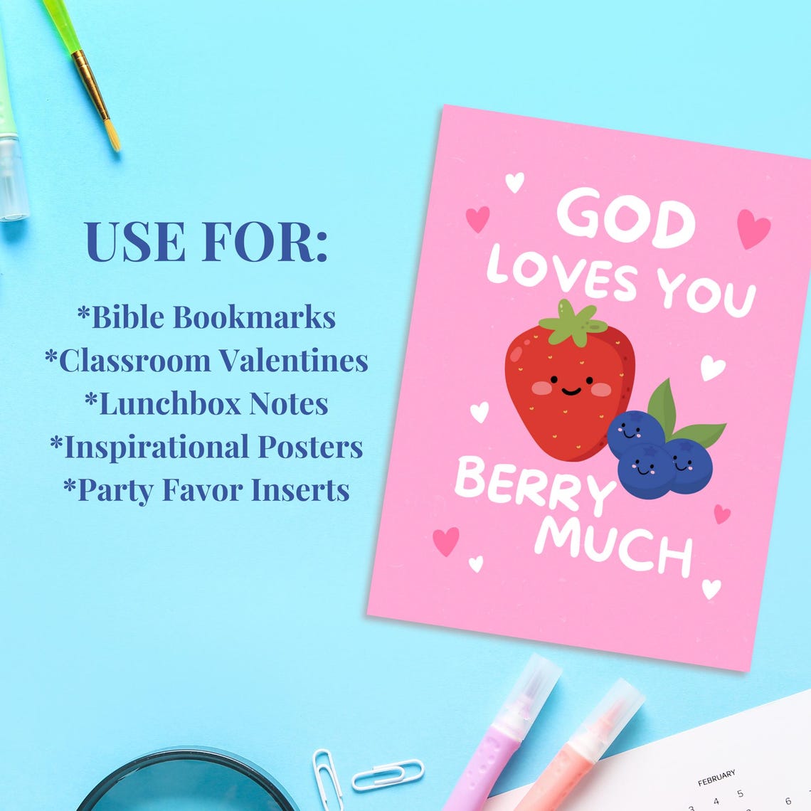 Funny Christian Valentine Printable Set Cute Faith Inspired Valentine ...