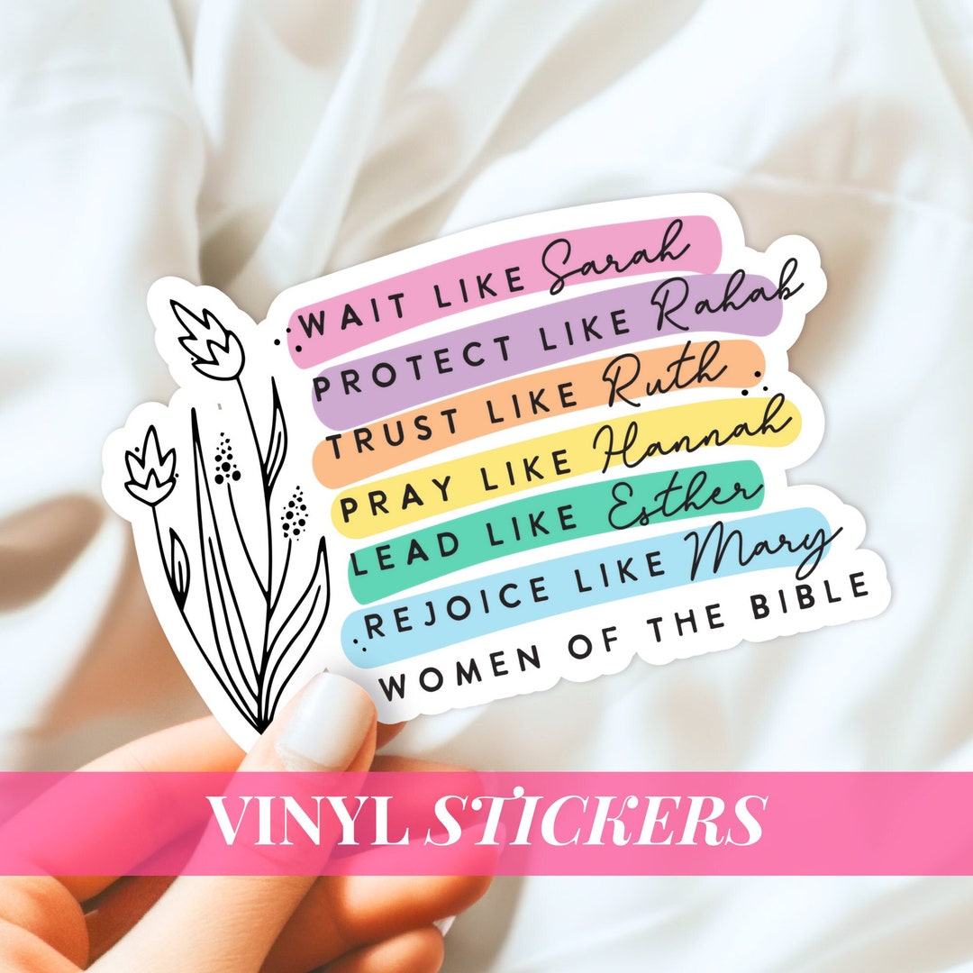 Christian Sticker Women of the Bible Sticker for Water Bottle Faith ...