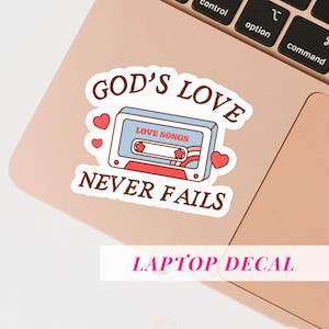 Gods Love Sticker Christian Faith Based Decal for Tumbler Devotional ...