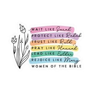 Christian Sticker Women of the Bible Sticker for Water Bottle Faith ...