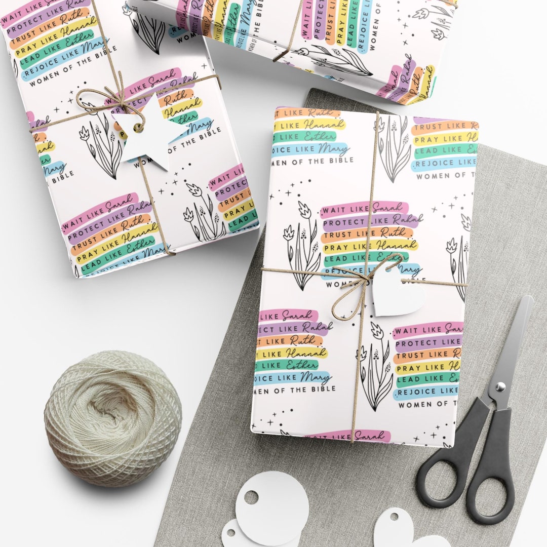 Christian Woman Gift Wrap for Friend Bible Verse Gift Wrap Women of the ...