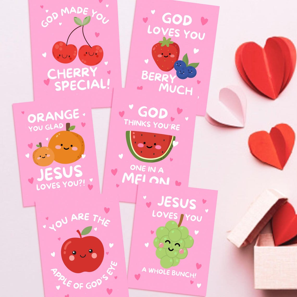 Funny Christian Valentine Printable Set Cute Faith Inspired Valentine ...