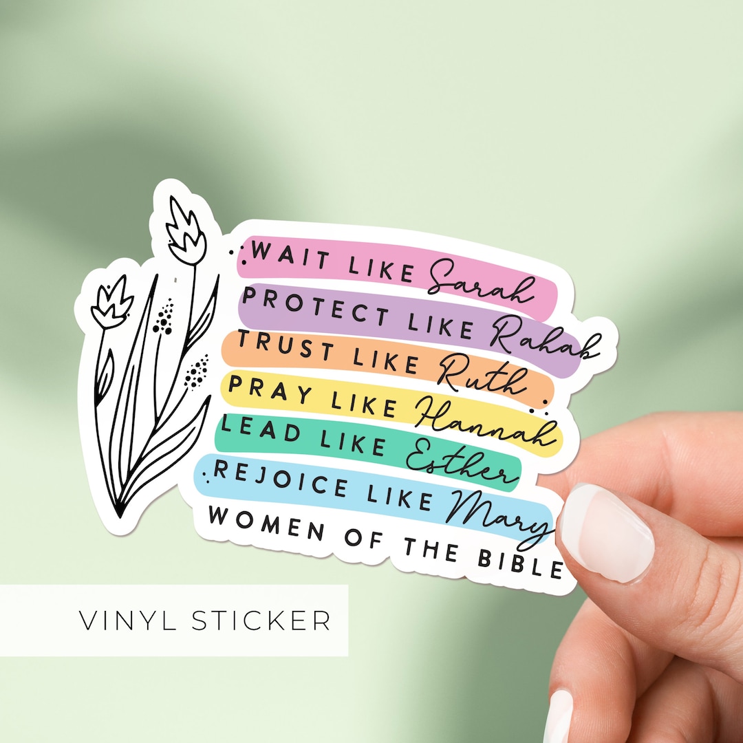 Christian Sticker Women of the Bible Sticker for Water Bottle Faith ...