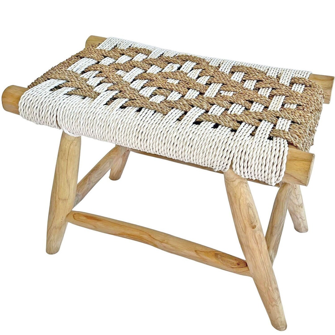 Handmade Wooden Bench Made by Balinese Craftsmen Bench Woven - Etsy