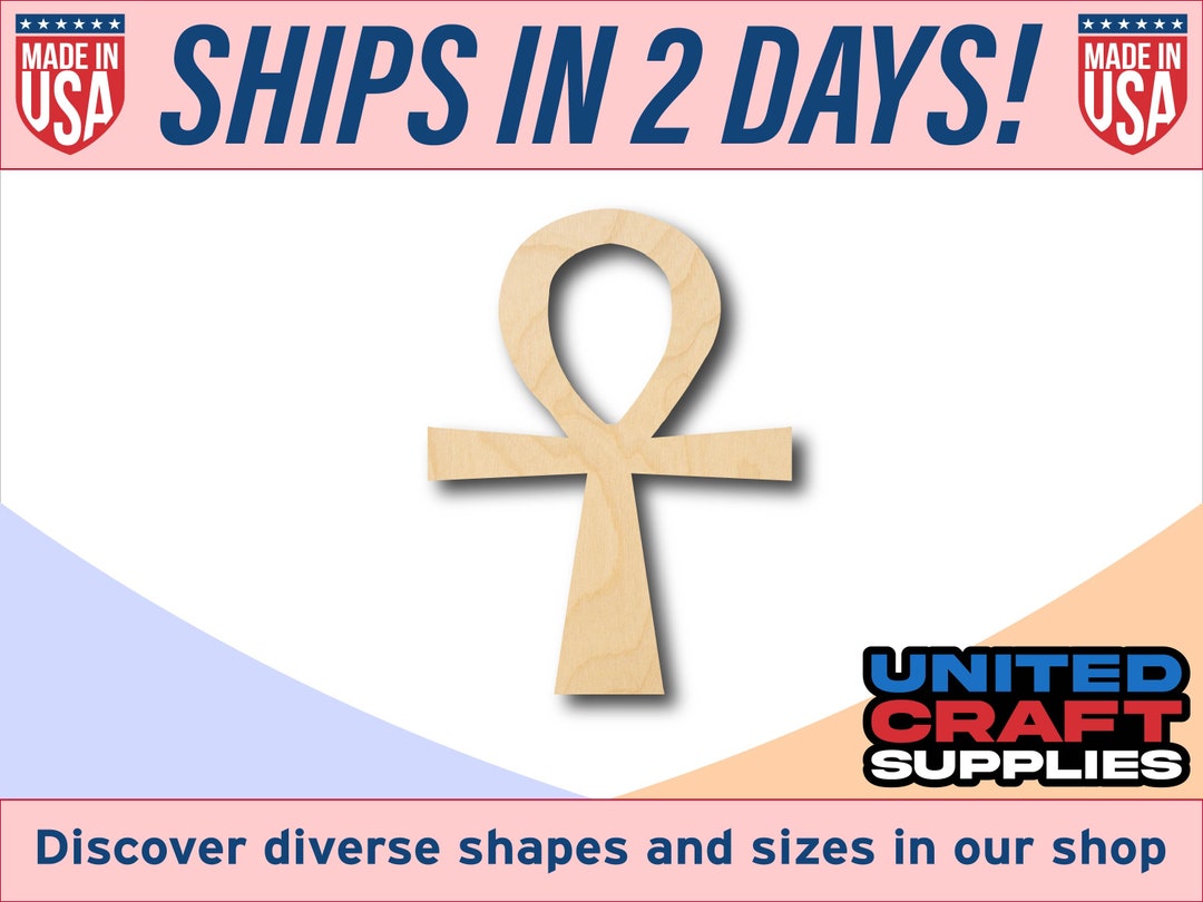 Ancient Egyptian Ankh Wooden - Unfinished Wood Round Birch for DIY ...