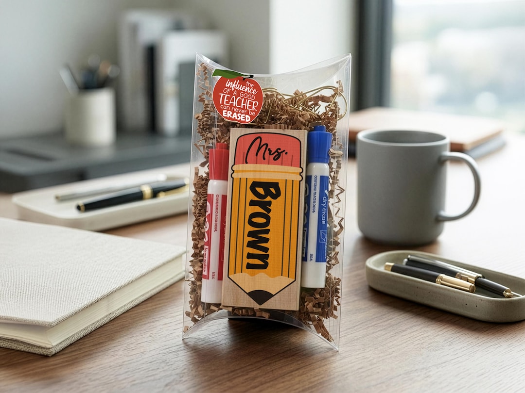 Teacher Eraser, Personalized Teacher Chalkboard Eraser With Marker ...