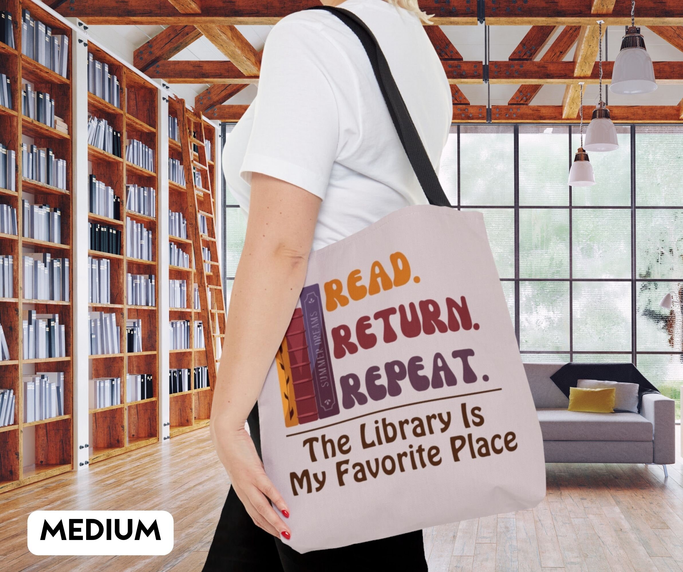 Library Tote Bag Reader Tote Bag Book Lovers Tote Bag Librarian Gift ...