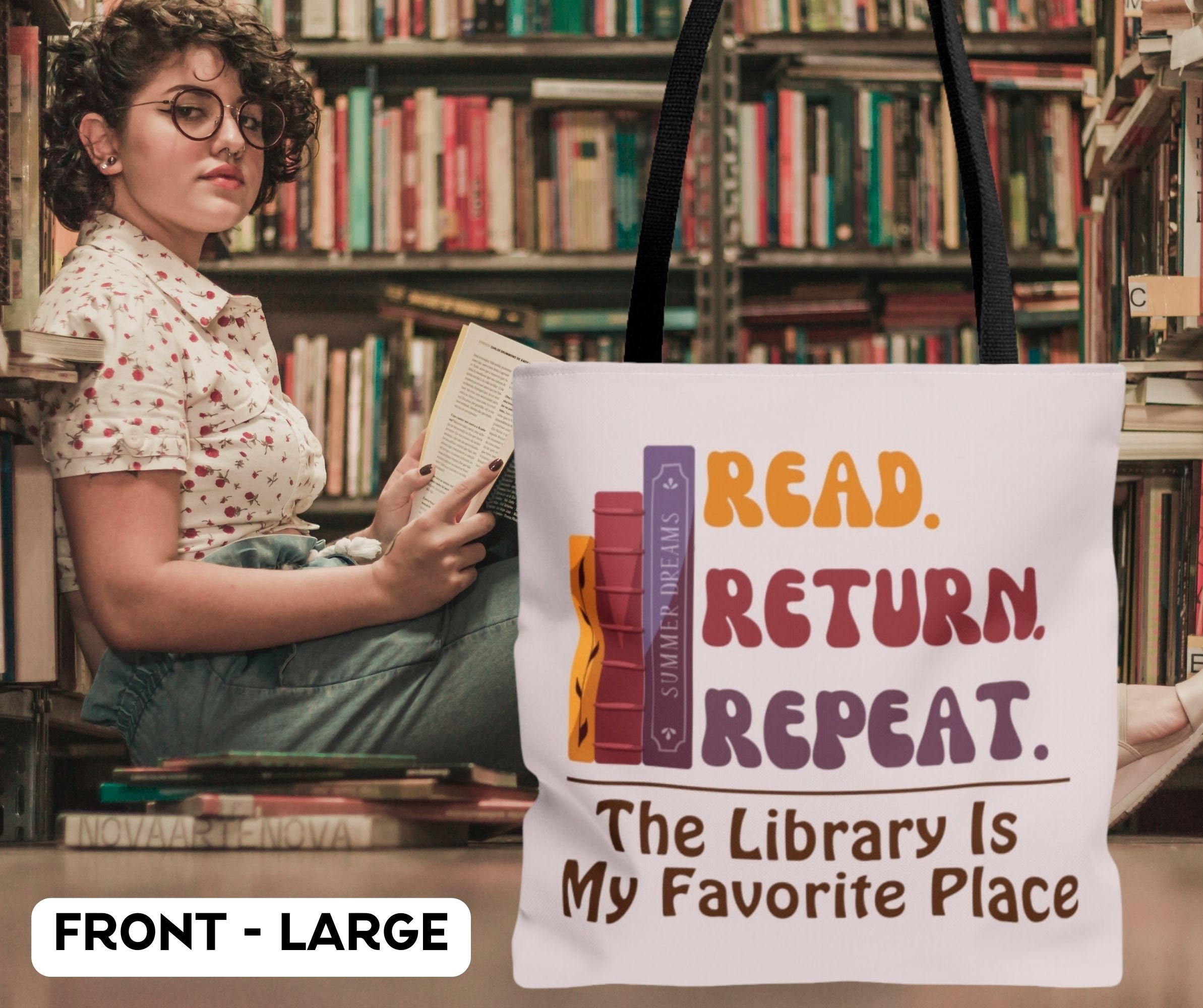 Library Tote Bag | Reader Tote Bag | Book Lovers Tote Bag | Librarian ...