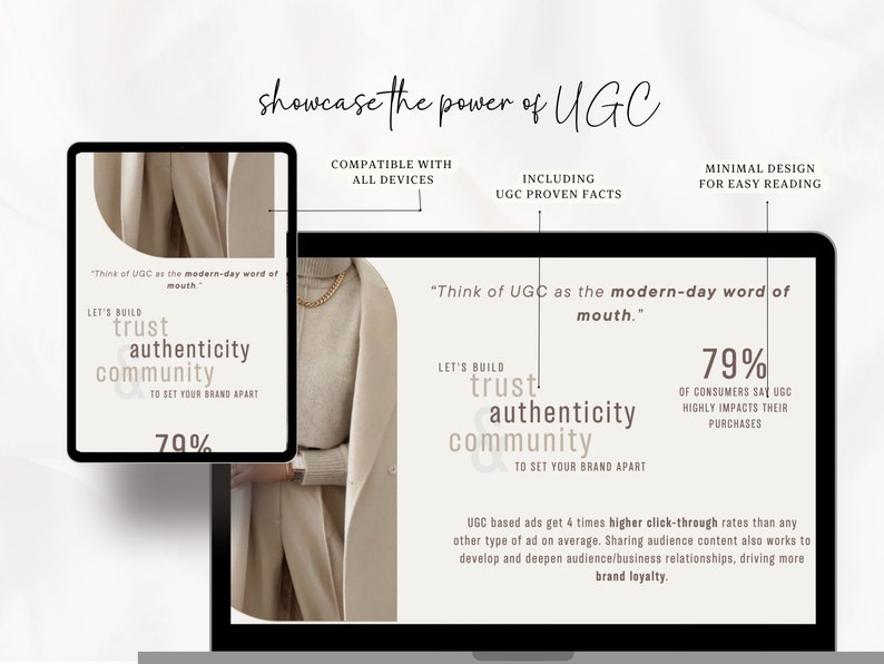 Minimalist UGC Portfolio Website Template: Canva Content Creator Kit ...
