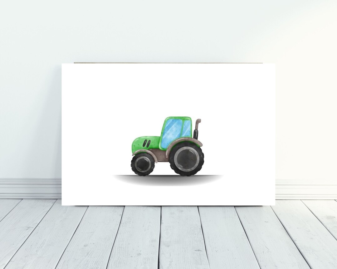 Tractor Print Tractor Wall Art Nursery Painting Nursery - Etsy