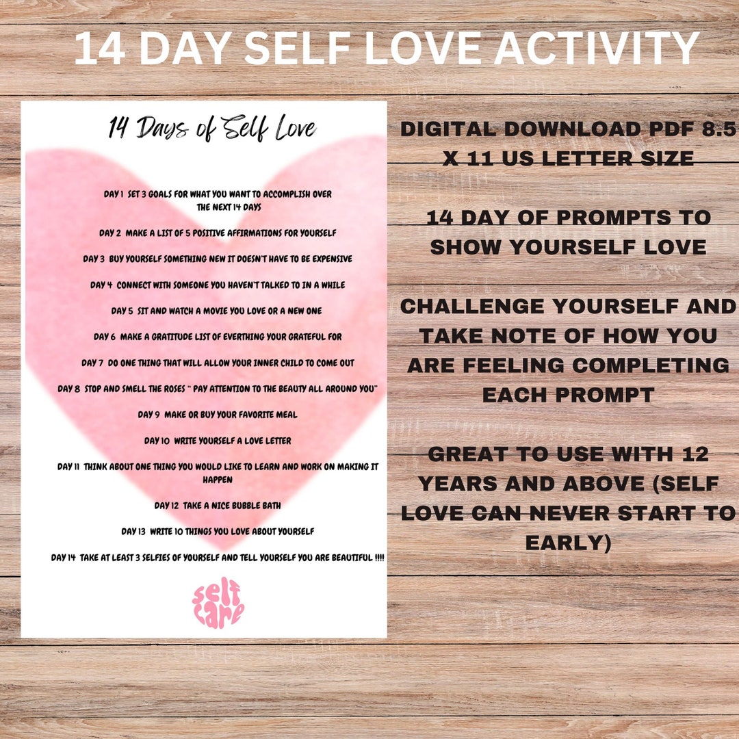 Self Love Activity, Self Love Worksheet for Women, Self Love Printable ...