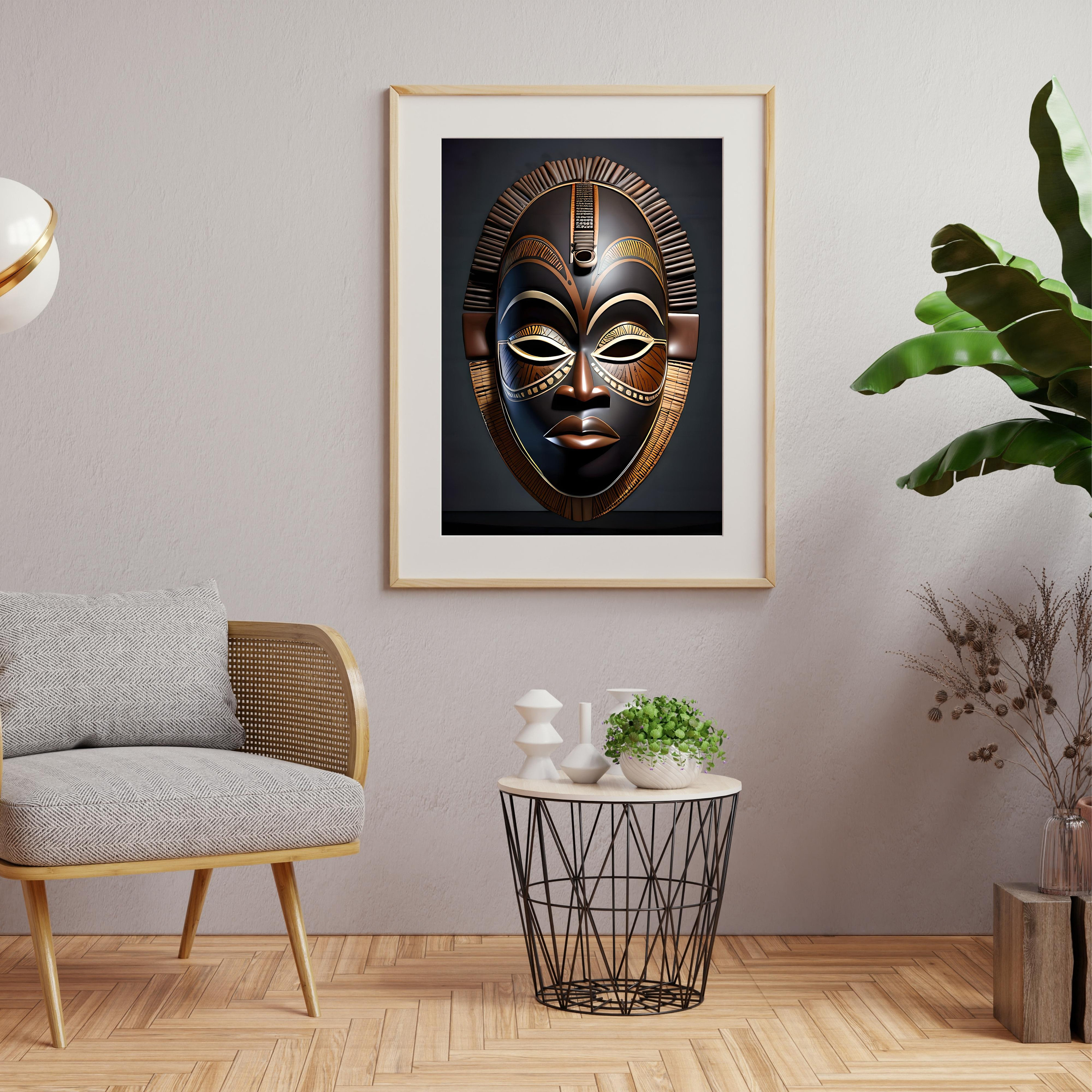 Set of 6 African Mask Printable Wall Art, Ethnic and Traditional ...