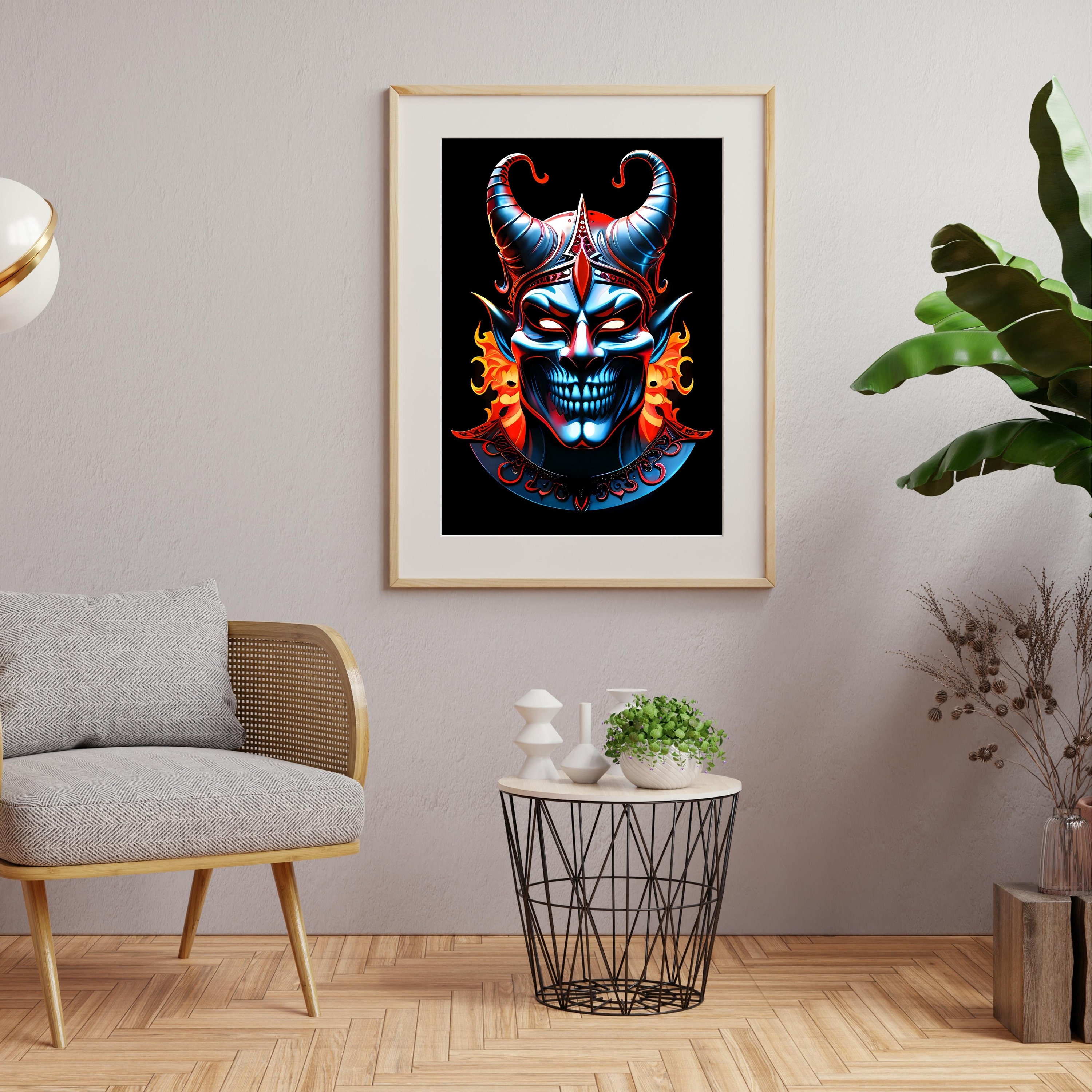 Set of 6 Dominican Limping Devil Festival Mask Printable Wall Art ...