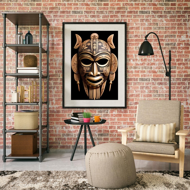 Set of 6 Indonesian Mask Printable Wall Art: Ethnic and Traditional ...