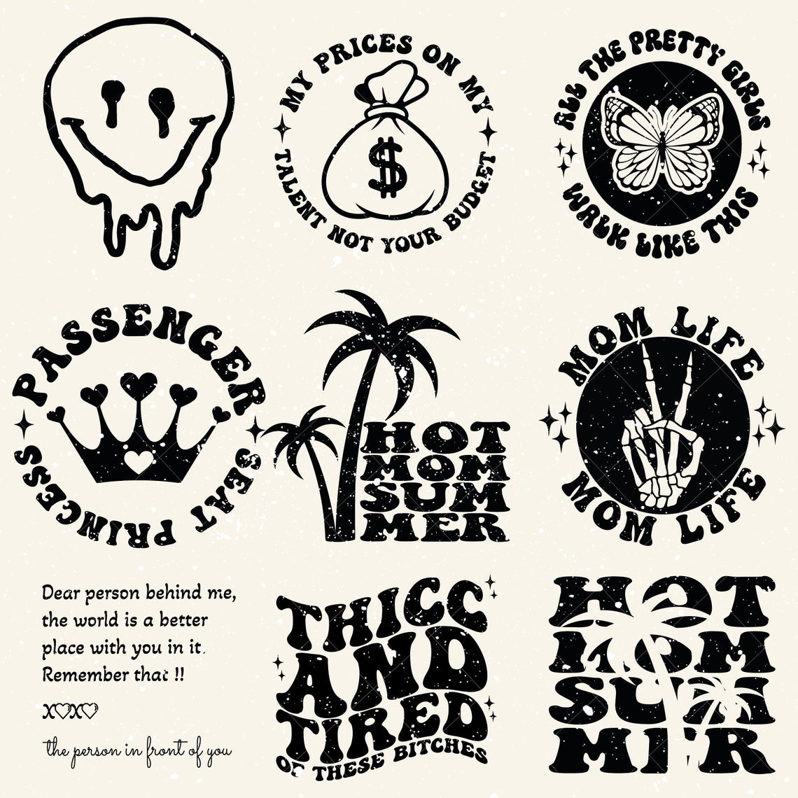 100 Groovy Svg, Boho Svg, Aesthetic Svg, Inspirational Svg, Trendy Svg ...